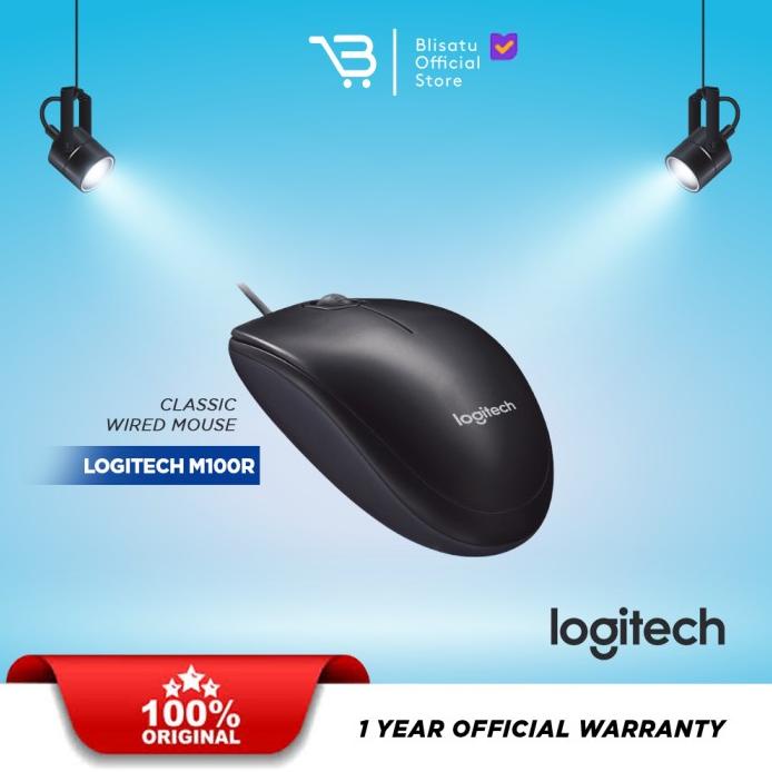 Jual Luar Biasa Mouse Kabel Logitech M100R Garansi Resmi 1 Tahun ...
