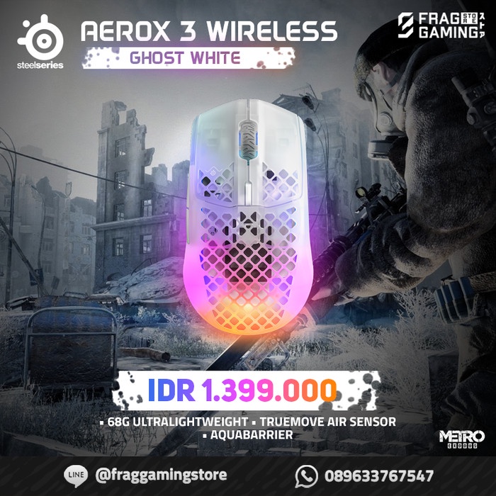 Jual Steelseries Aerox 3 Wireless Ghost White Gaming Mouse | Shopee Indonesia