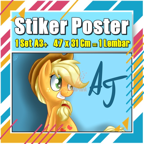 Jual Poster Stiker My Little Pony A3+ Animasi Kartun Acara Tv Kertas ...