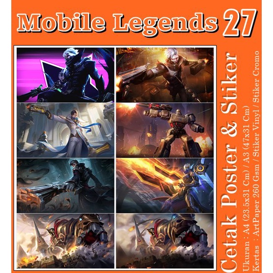 Jual Sticker Poster | Mobilelegends | Mlbb | Mobile Legends Bangbang ...
