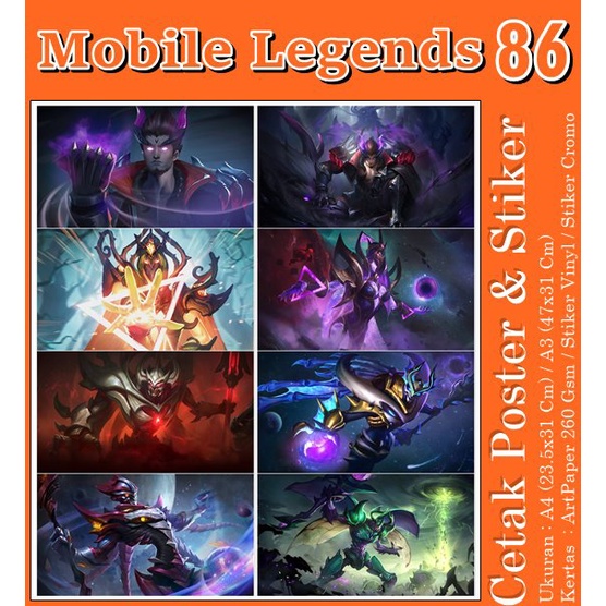Jual Sticker Poster | Mobilelegends | Mlbb | Mobile Legends Bangbang ...