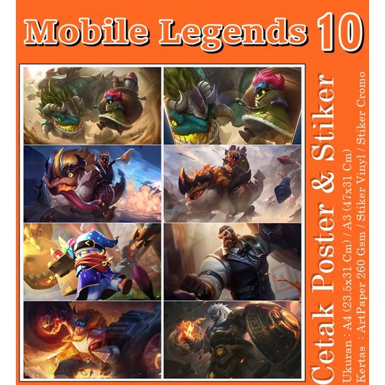 Jual Sticker Poster | Mobilelegends | Mlbb | Mobile Legends Bangbang ...