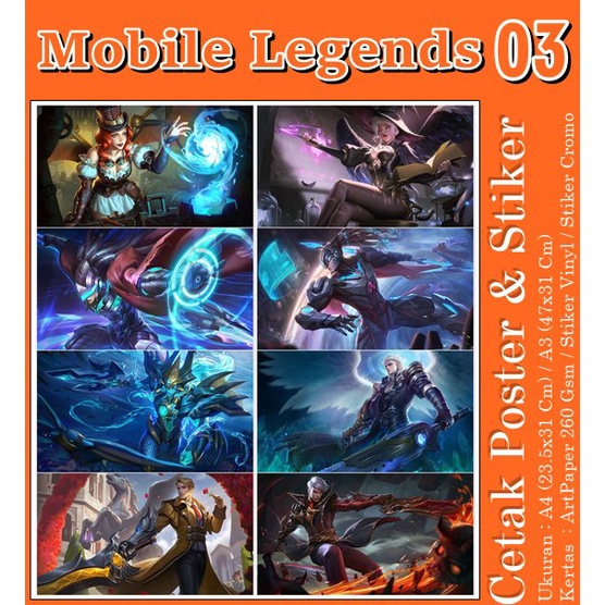 Jual Sticker Poster | Mobilelegends | Mlbb | Mobile Legends Bangbang ...