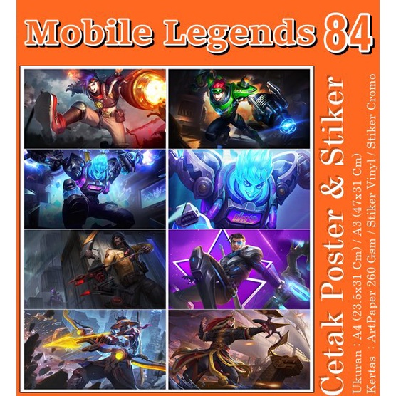 Jual Sticker Poster | Mobilelegends | Mlbb | Mobile Legends Bangbang ...