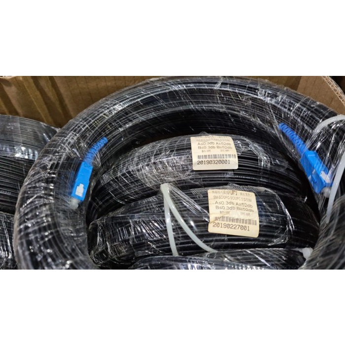 Jual Kabel Fiber Optik FTTH SC Indihome / Drop Wire Core Optic 50 Meter ...