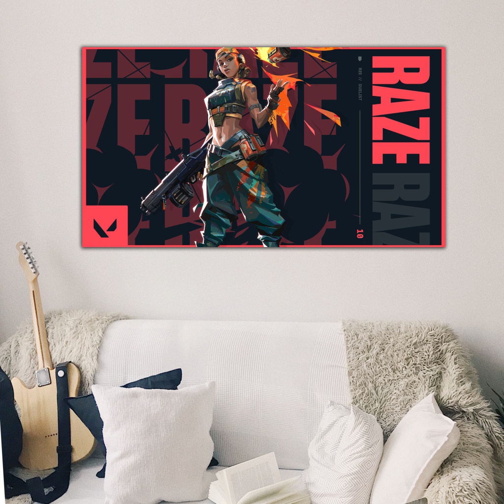 Jual Poster Kayu "Raze Valorant" Ukuran 90cm x 40cm | Shopee Indonesia