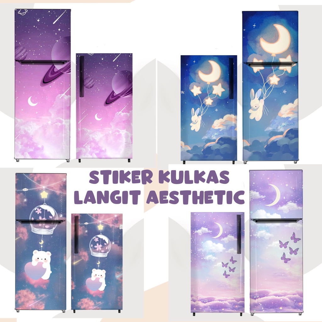 Jual Stiker Sticker Kulkas 1 pintu dan 2 pintu motif ART Langit ...