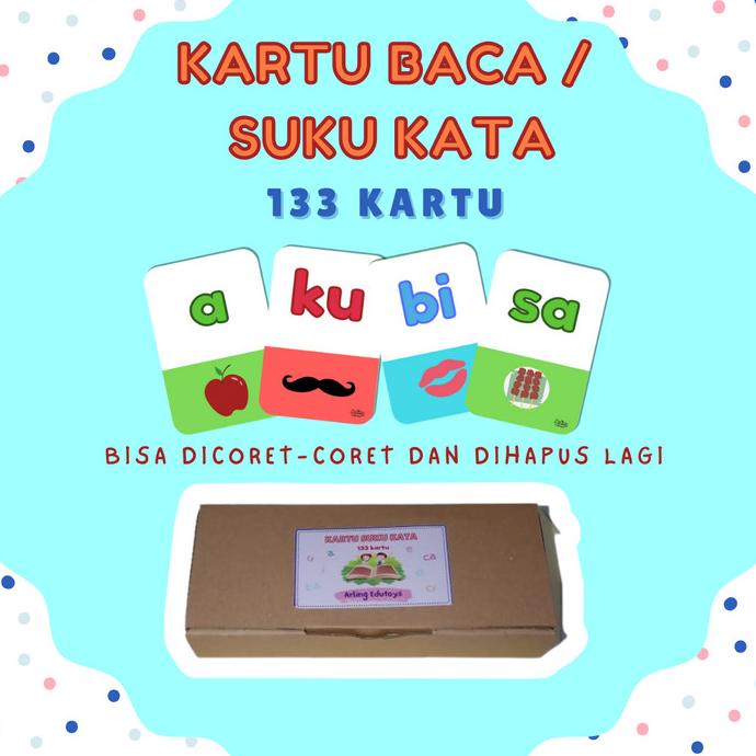 Jual Kartu Flashcard Flash Card Baca Suku Kata Membaca Pintar Anak ...