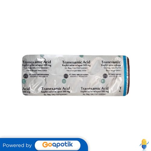 Jual TRANEXAMIC ACID FIRST MEDIPHARMA 500 MG BLISTER 10 KAPLET | Shopee ...