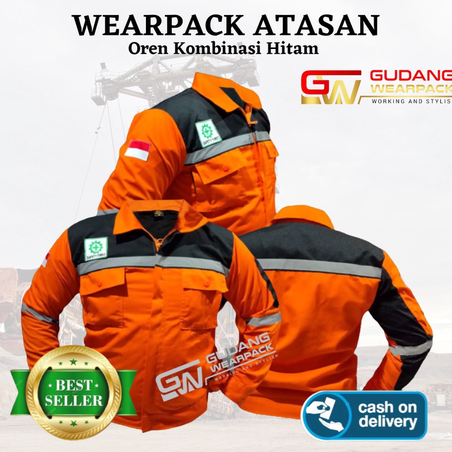 Jual Original Bagus Uniform - Pakaian Kerja Seragam Proyek Warna Oren ...