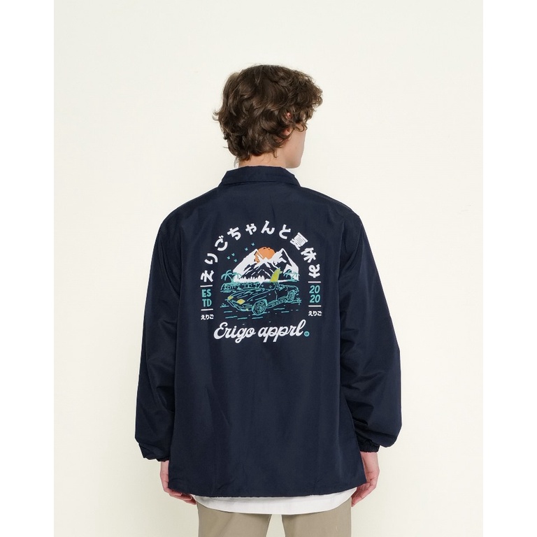 Jual Erigo Coach Jacket Nippon Nonatsu Navy | Shopee Indonesia