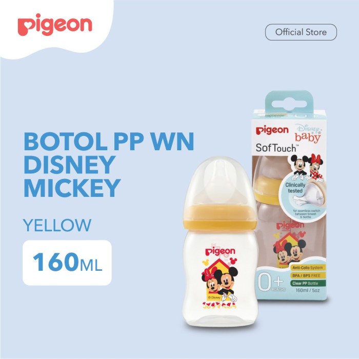 Jual Pigeon Botol Susu PP Clear Wide Neck Plus Nipple 160 ml/ 240 ml NEW | Shopee Indonesia