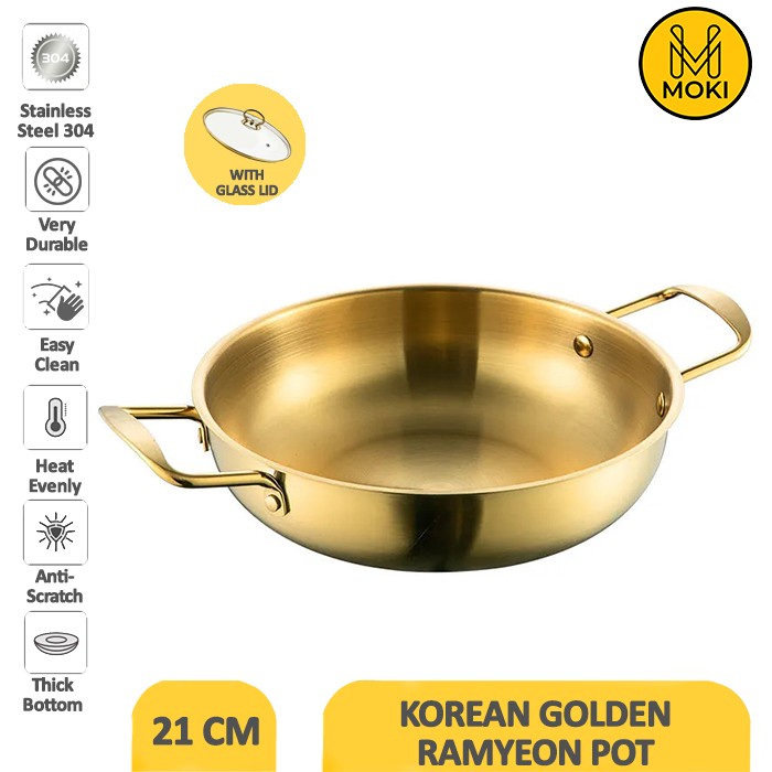 Jual Terlaris Moki Korean Golden Ramyeon Pot / Panci Emas Ramen ...