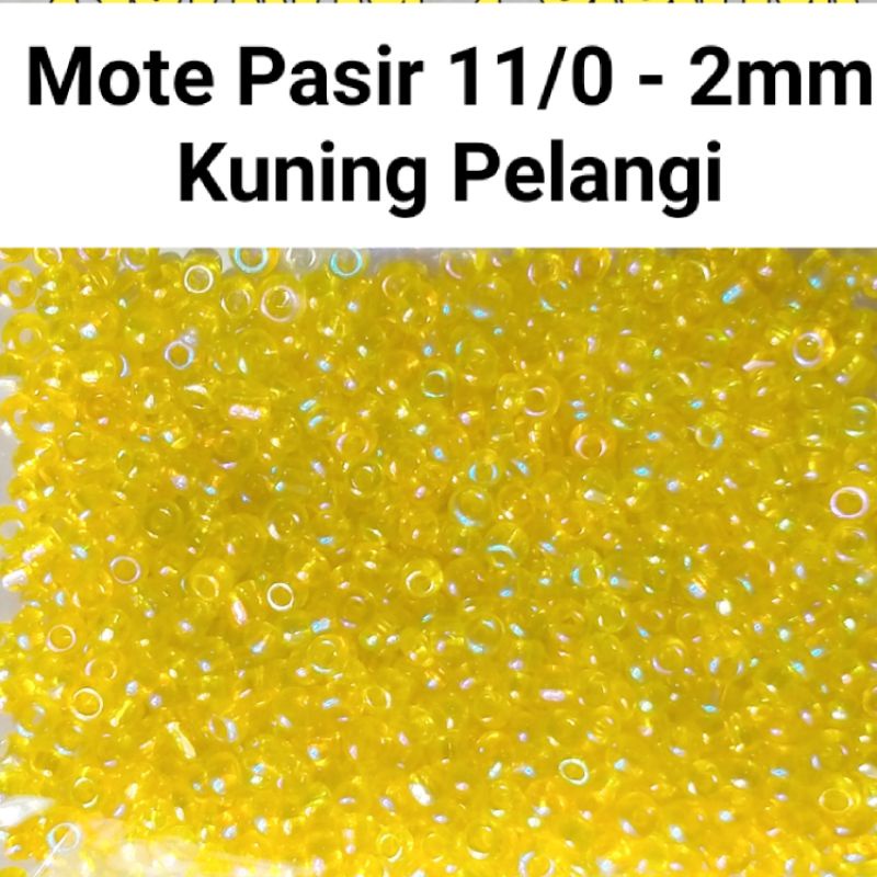 Jual Mote Manik Payet Pasir Kuning Pelangi 10 gram | Shopee Indonesia
