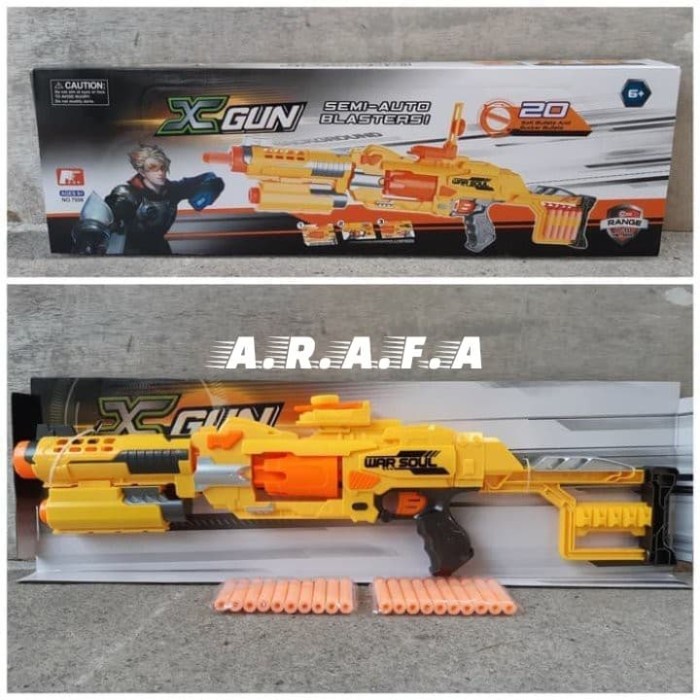 Jual Nerf X Gun Soft Bullet - Mainan Tembakan Pistol Senapan Nerf ...