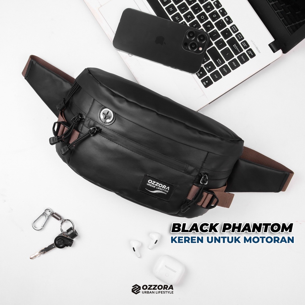 Jual OZZORA Waist Bag Tas Pinggang Pria Anti Air Waterproof Cordura ...