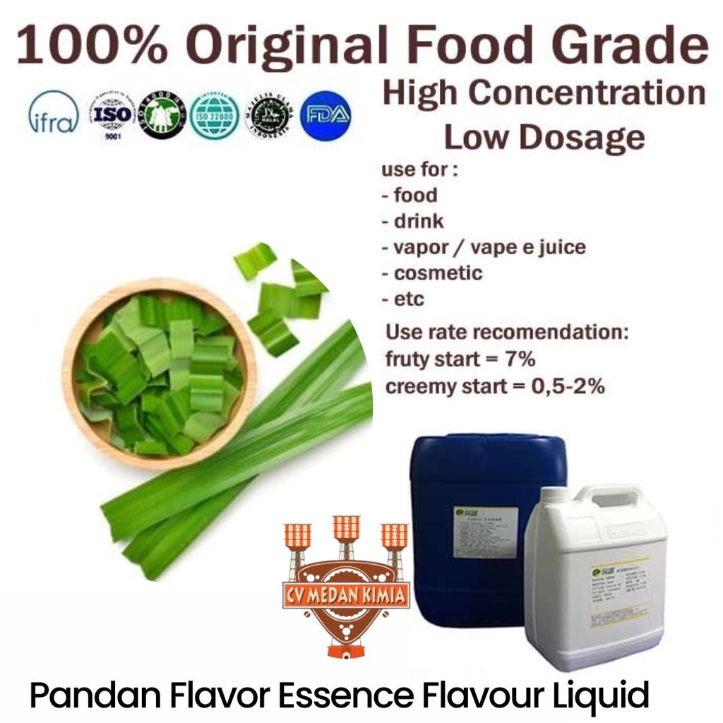Jual Perisa Perasa Pandan Essence Daun Pandan Flavour Flavor 100gram ...