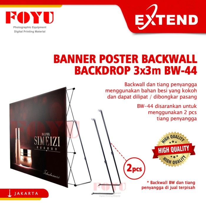 Jual Best Seller Stand Display Banner Poster Backwall Backdrop 3X3M ...