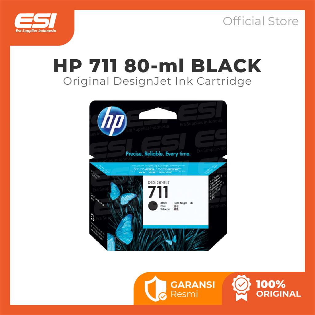 Jual HP 711 80-ml Black DesignJet Ink Cartridge (CZ133A) | Shopee Indonesia