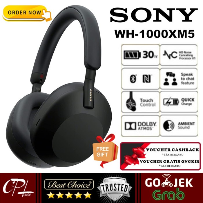 Jual Sony WH-1000XM5 / WH1000 XM5 / WH1000XM5 noise-cancelling headphones | Shopee Indonesia