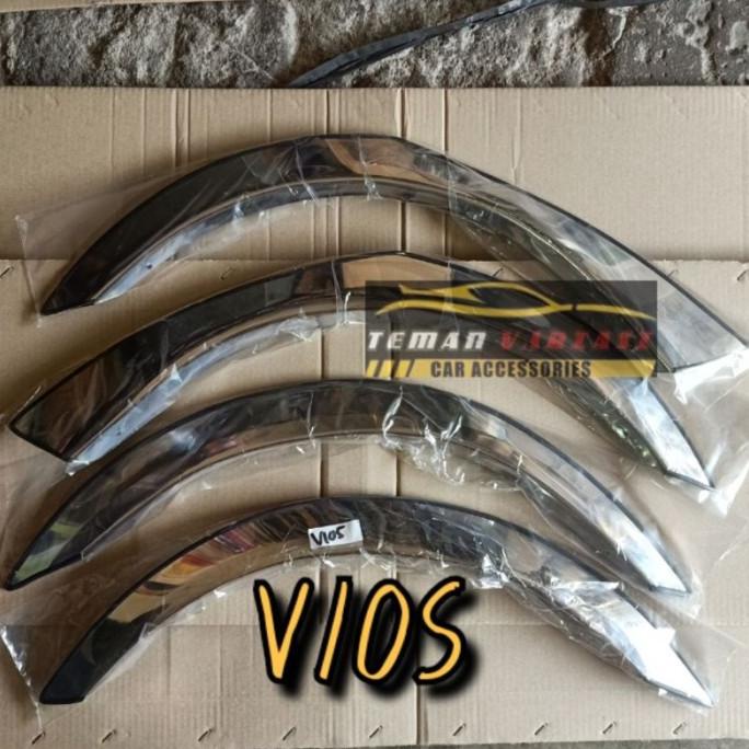 Jual List Lis Atas Ban Mobil Over Fender Trim Mobil Vios Crome Chrome ...
