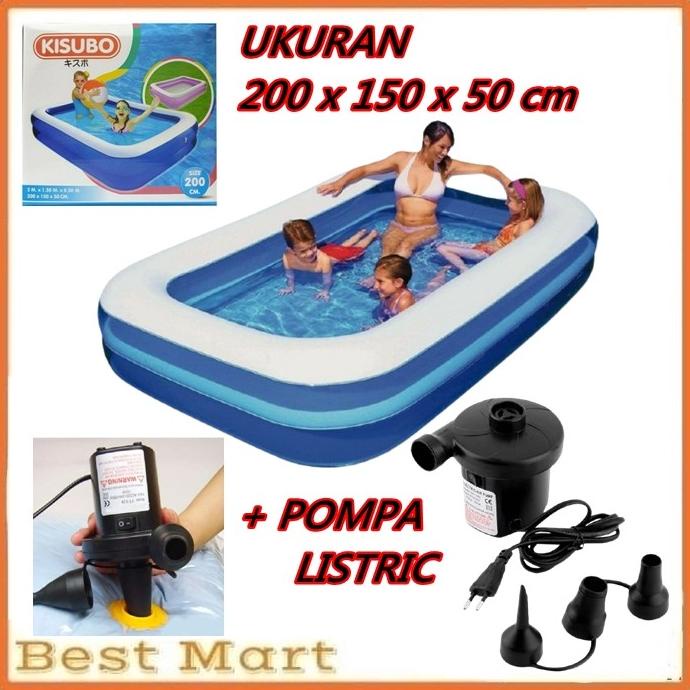 Jual Kolam Renang Anak KISUBO Ukuran Besar PLUS Pompa Listrik | Shopee Indonesia