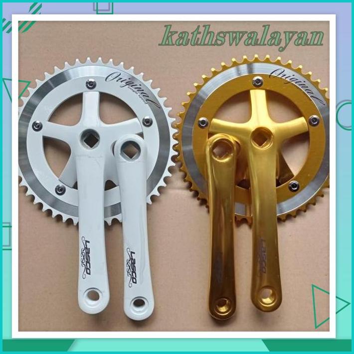 Jual GIR/CRANKSET CRANK SET SEPEDA FIXIE SINGLE SPEED LASCO GINAL 46T ...