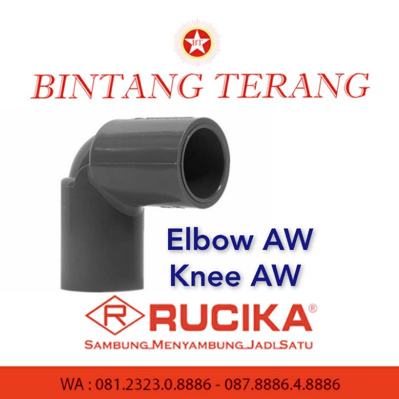 Jual Keni AW 4" Rucika / Knee AW Rucika 4" inch / Elbow AW / Knie TS | Shopee Indonesia