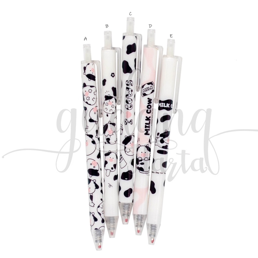 Jual Pulpen Milking Cow Pen Motif Sapi Hitam Putih Simple GH 307007 ...