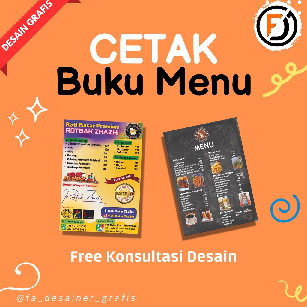 Jual Cetak Buku Menu Murah | Buku Menu Custom | Restoran, Cafe, Kedai ...