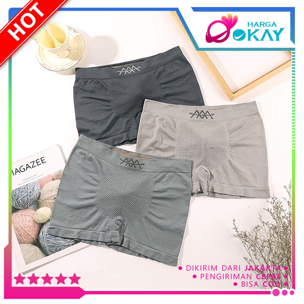 Jual HO Celana Boxer Pria 3 Gunung Kolor Pendek Polos Cowok Underwear ...