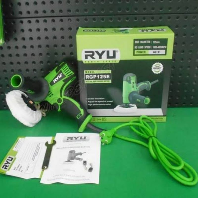 Jual Mesin Poles RYU Gun Polisher RGP 125E Mesin Poles Mobil RYU | Shopee Indonesia