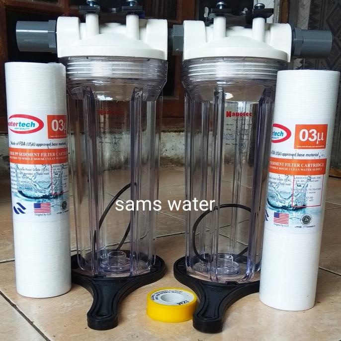 Jual Penjernih Air Sumur /PDAM Filter Air 2 Tabung Merk Nanotec 10 ...