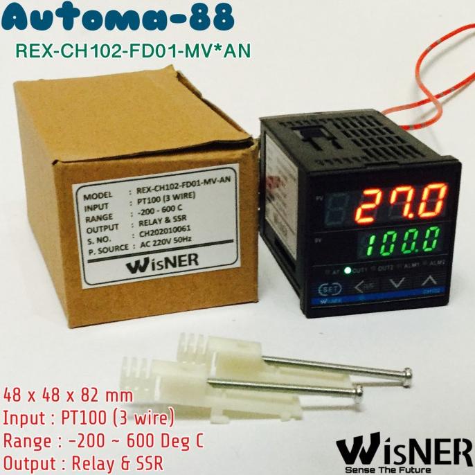 Jual Digital PID Temperature Controller Indicator RTD PT100 Out Relay ...