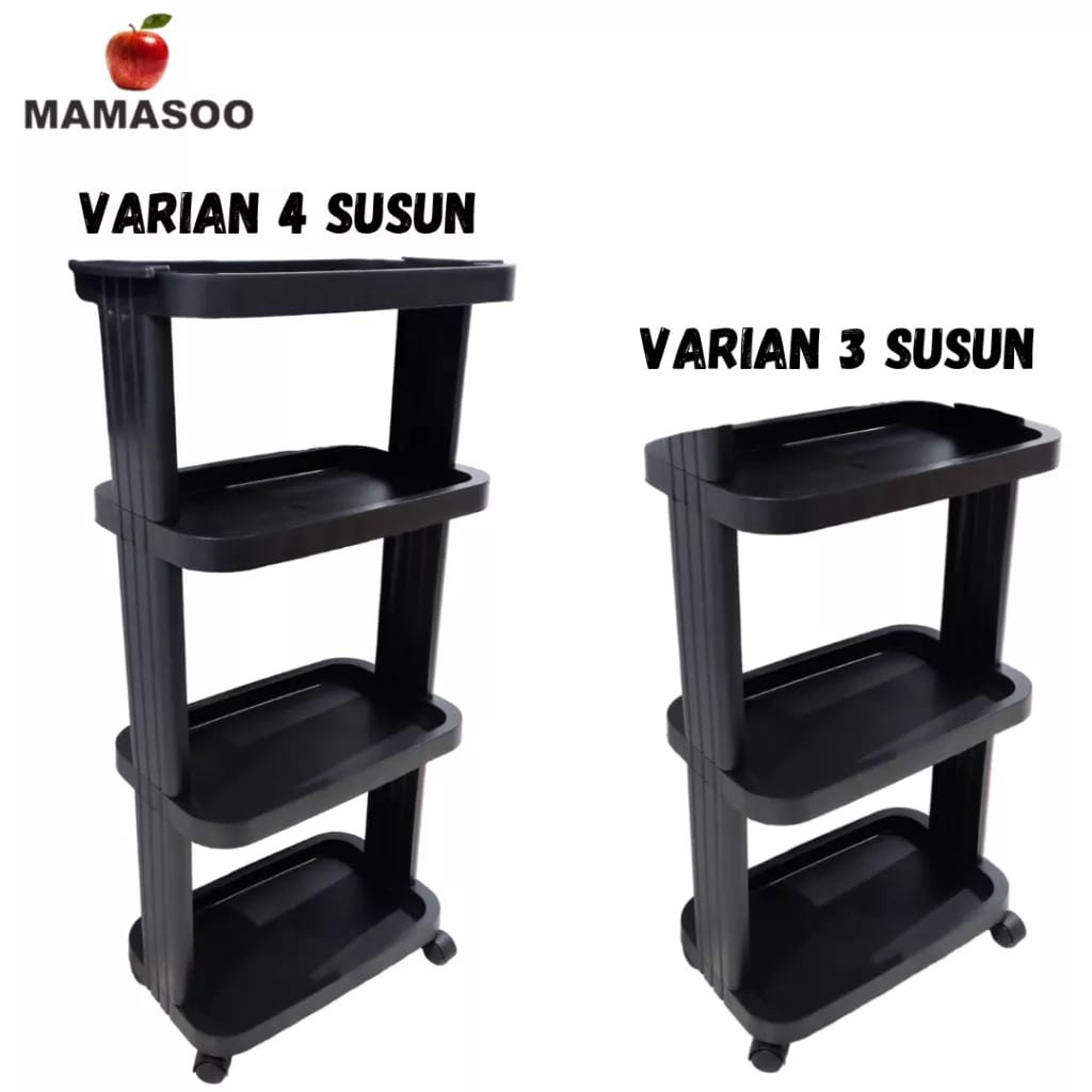 Jual MAMASOO Rak Troli Saji / Rak Penyimpanan Serbaguna 3 & 4 Susun ...