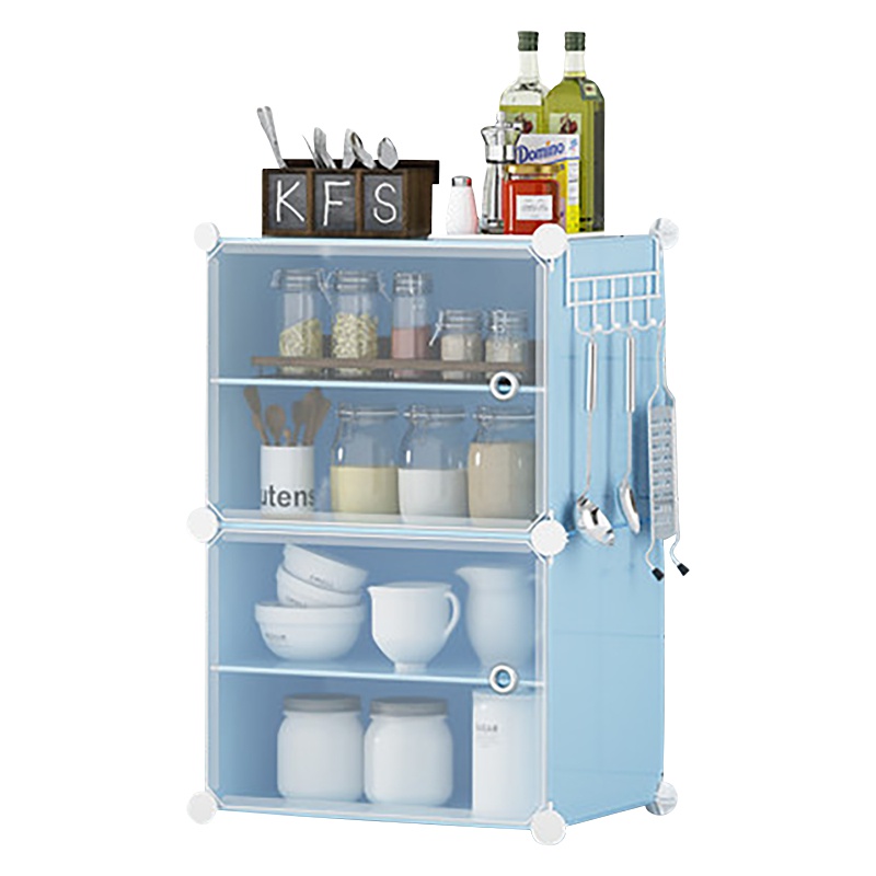 Jual Rak Plastik 4 Susun 2 Pintu Rak Portable Bongkar Pasang Pintu ...