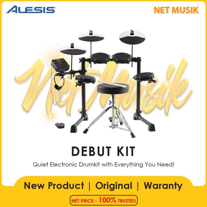 Jual Alesis Debut Kit, Kids Drum Set With 4 Mesh Electric Drum Set Pads ...