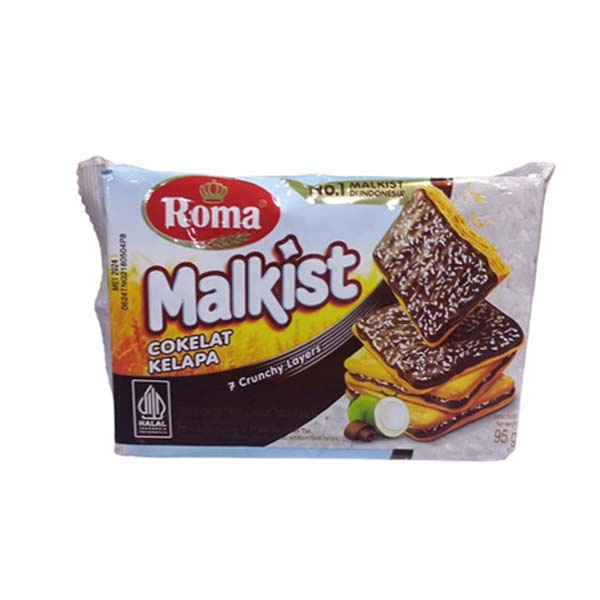 Jual ROMA MALKIST COKELAT KELAPA 95 GR - BISKUIT | Shopee Indonesia
