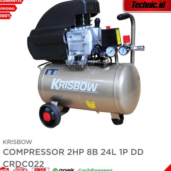 Jual Krisbow Kompresor Angin 2Hp 24L 8Bar 1Ph Crdc022 Kompresor Listrik ...