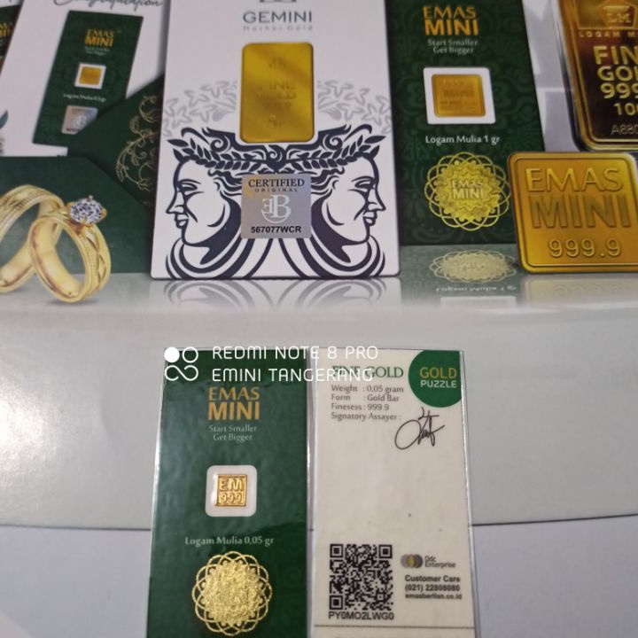 Jual Original ( New model) Emas Mini 0.05gr / logam mulia / emas ...