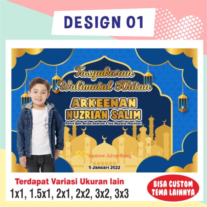 Jual Best Seller Spanduk / Banner / Backdrop Custom Khitanan Sunatan ...
