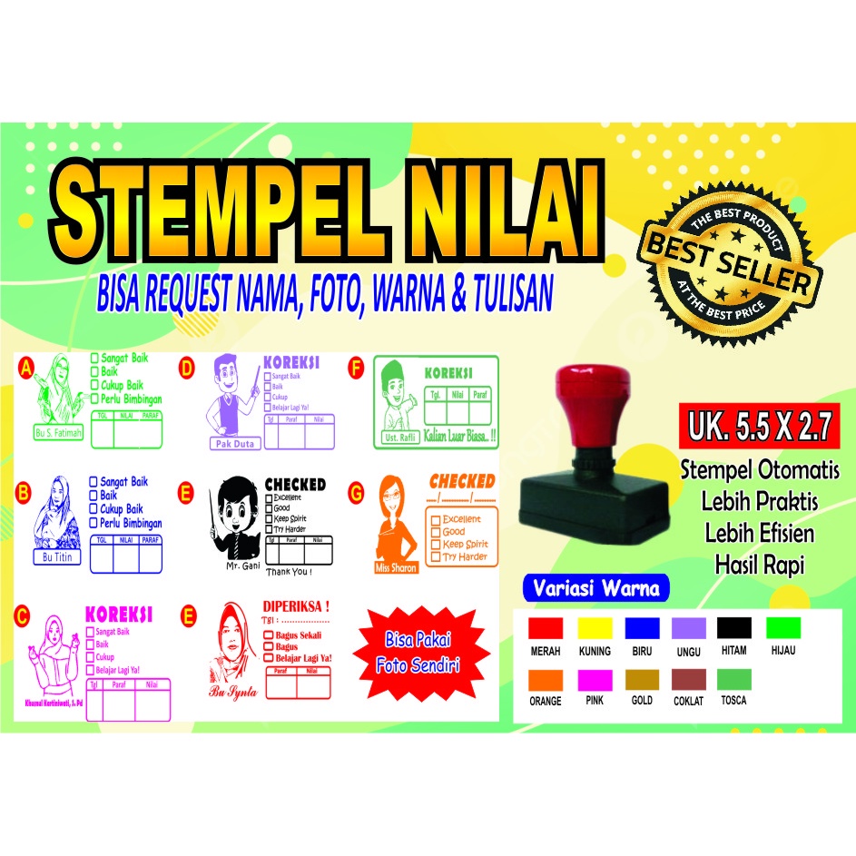 Jual STEMPEL NILAI STEMPEL PENILAIAN GURU | Shopee Indonesia