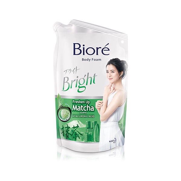 Jual BIORE BODY FOAM BRIGHT FRESHEN UP MATCHA POUCH 400 ML | Shopee Indonesia
