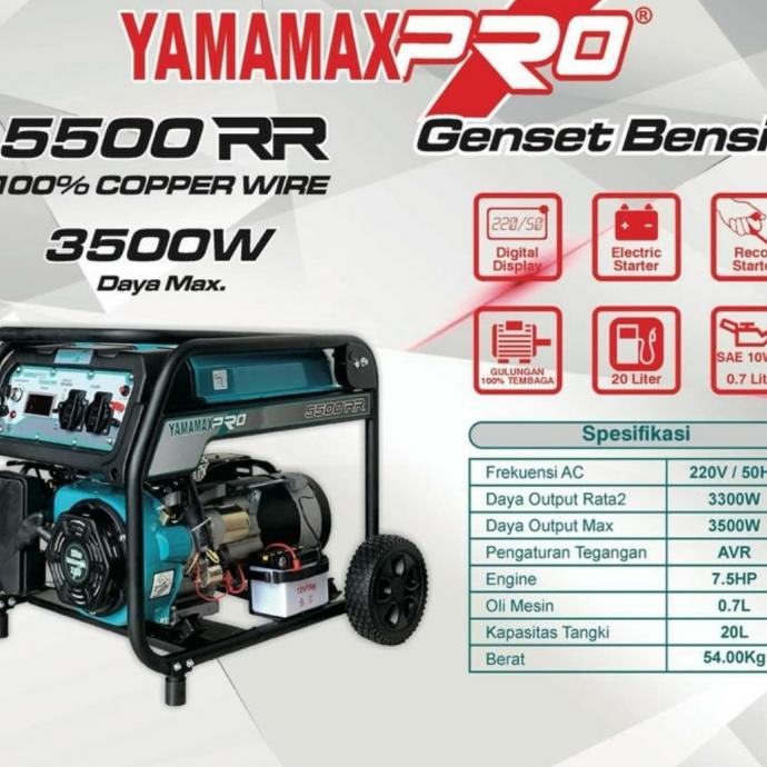 Jual ] Genset Yamamax 5500RR max 3300 watt Genset Bensin 3000 watt ...
