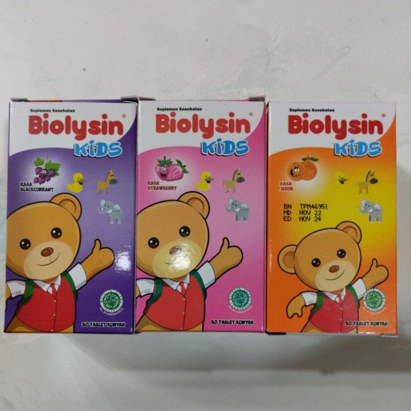 Jual Biolysin Kids Tablet Hisap Botol Isi 30 Tablet/ Suplemen Kesehatan ...