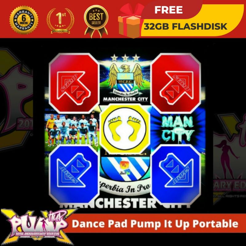 Jual Dance Pad Pump It Up / Karpet PIU Tema Manchester City | Shopee ...