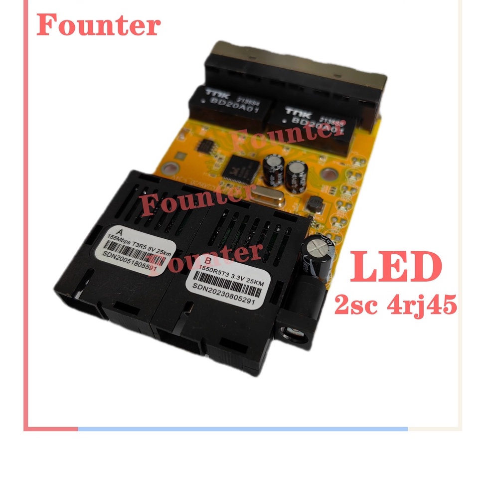 Jual Harga Bersahabat!.. 10/100 Mbps 2 SC 4 RJ45 PCB Board Support POE ...