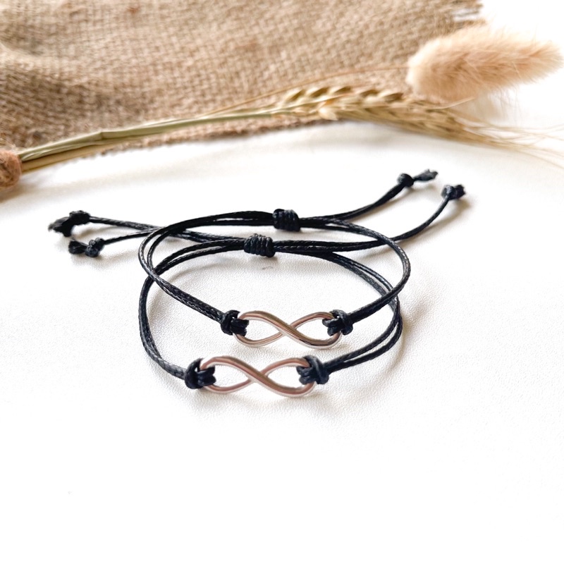 Jual Gelang Infinity Couple Simple Minimalis Bracelet Tali Korea Laki ...