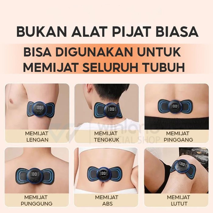 Jual Alat Terapi Pijat Listrik Digital Portable Mini Termurah | Shopee ...