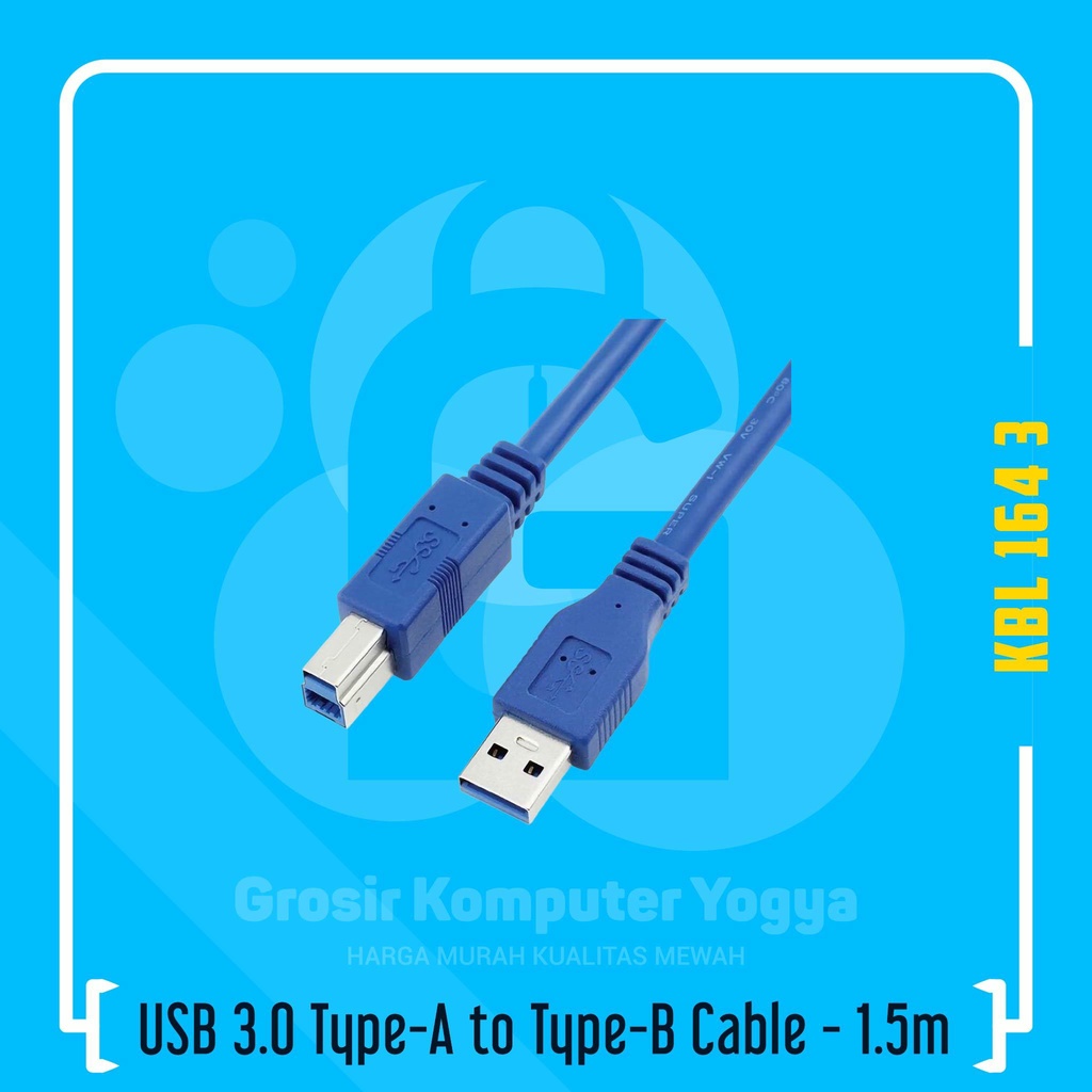 Jual USB 3.0 Type-A to Type-B Male - Male AM/BM Cable Kabel Printer - 1 ...